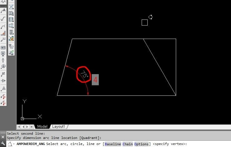 AUTO CAD - 오토 캐드 강좌 8.각도 치수 입력(dimangular) : 네이버 블로그