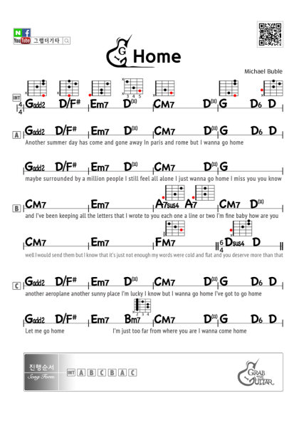 Home Guitar Chords Michael Buble How To Play HOME By Michael Buble On