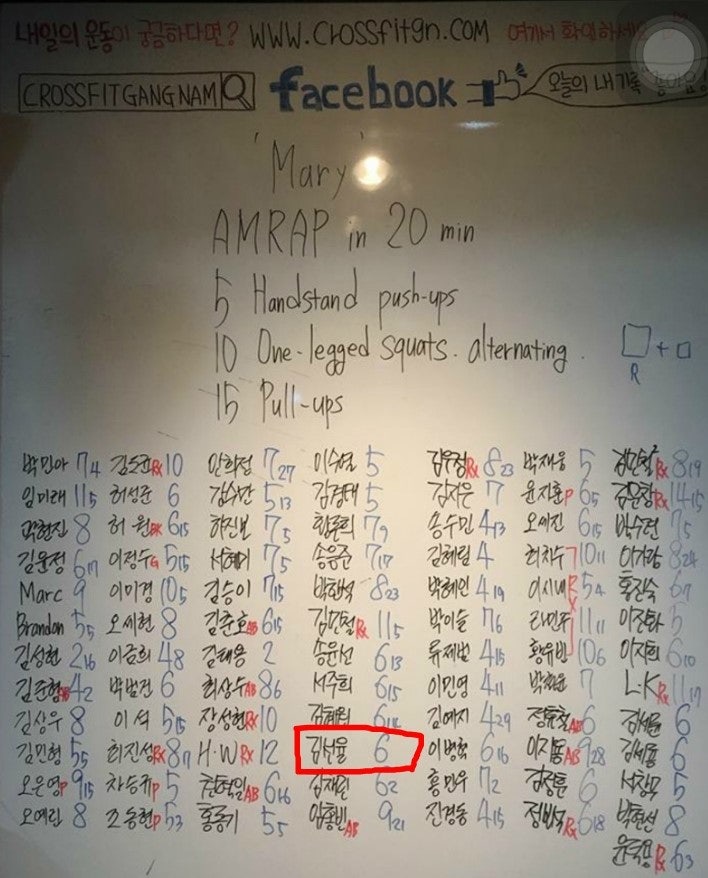 [크로스핏] 크로스핏강남_160308 WOD_Mary_핸드스탠드푸쉬업_원레그스쿼트_푸쉬업 : 네이버 블로그