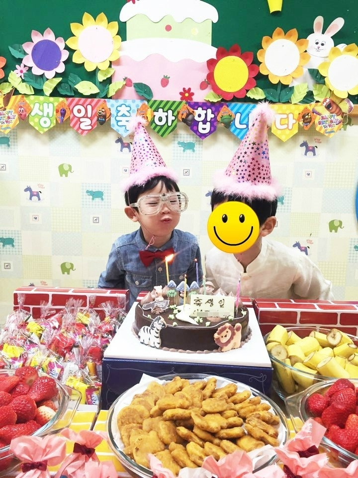 생애 두번째 유치원 생일파티 하는 날 유치원생일파티답례품 음식준비하기 네이버 블로그