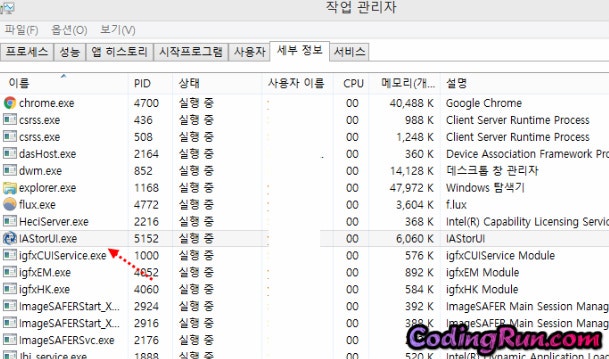 인텔 RST 서비스가 실행되고 있지 않습니다. 해결 방법 : 네이버 블로그
