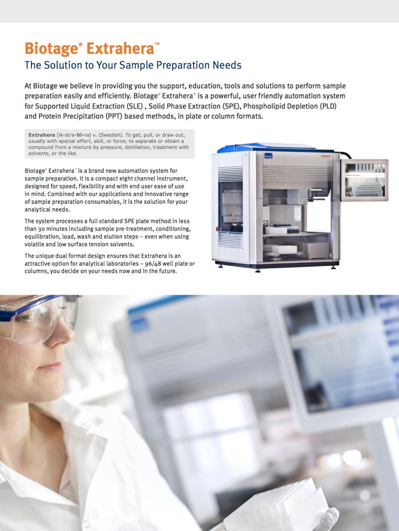 [Biotage]-Extrahera(Sample Preperation Automation System) / SPE 전자동 장비 ...