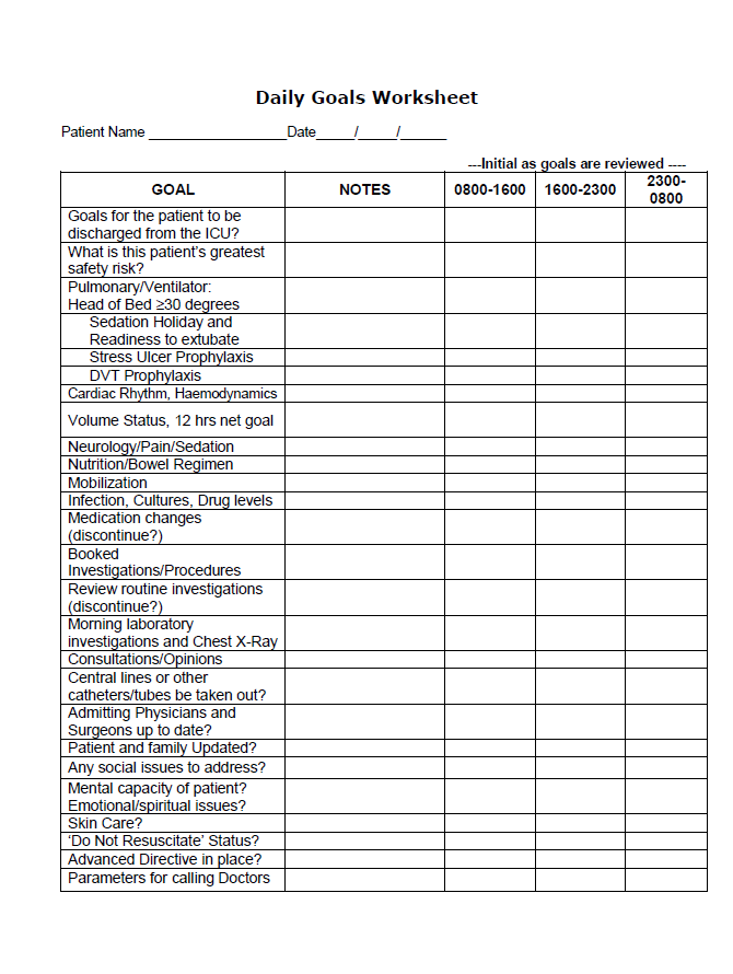 Daily Goals Worksheet : 네이버 블로그
