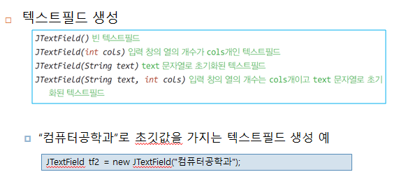 SWING JTextField , JTextArea : 네이버 블로그