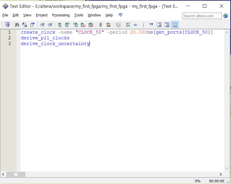 Altera FPGA 보드 튜토리얼 - TimeQiest SDC file 제작하기 : 네이버 블로그