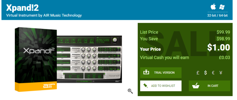 AIR Music Technology Xpand!2($1로 할인중) 무료 vst : 네이버 블로그
