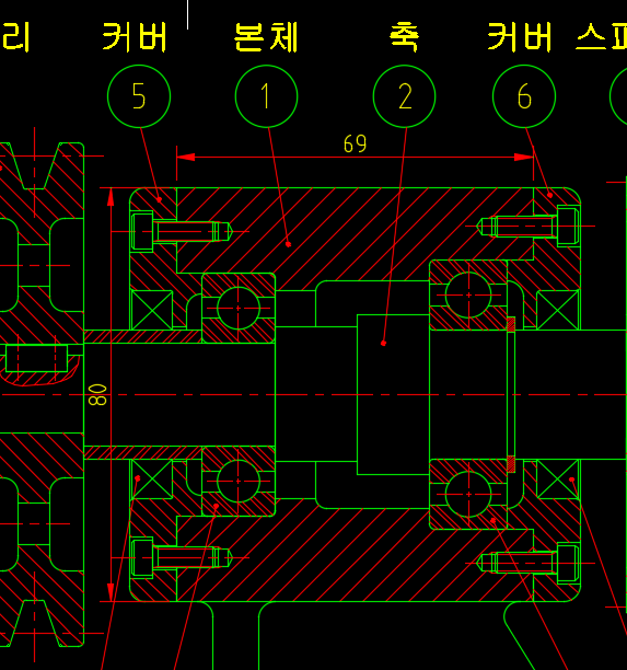 기계설계 실무 캐드 강좌 전산응용기계제도기능사 기계설계산업기사 일반기계기사 인벤터 오토캐드 실습 동력전달장치 11 본체 01