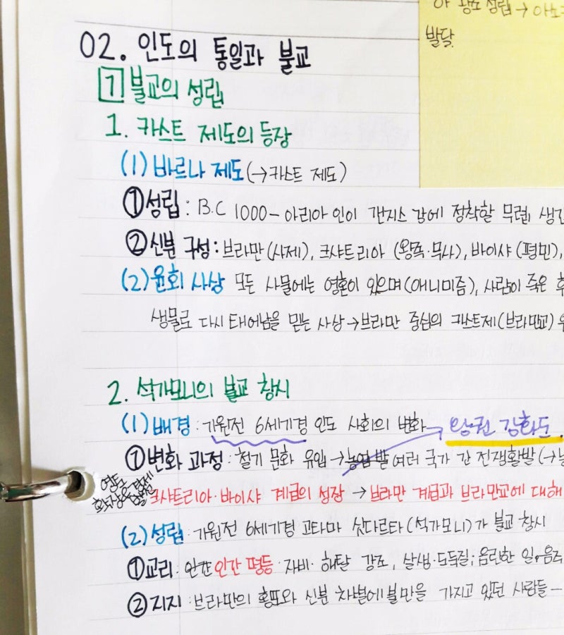 노트필기 노트정리의 모든 것 노트필기 잘하는 법 네이버 블로그