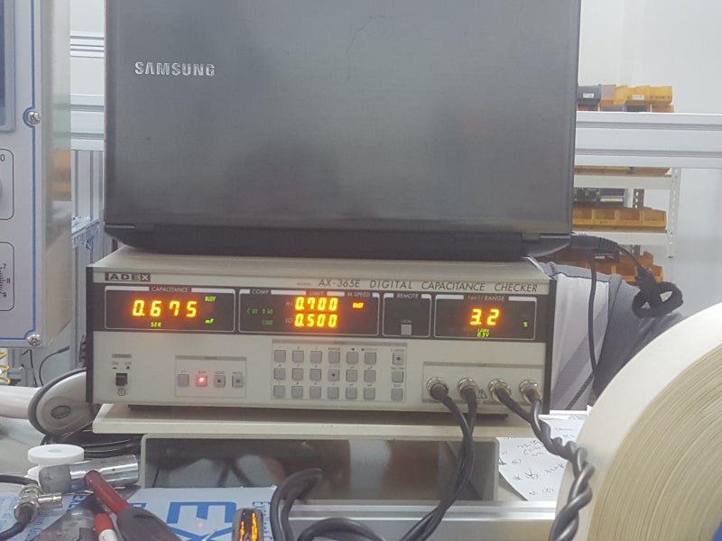 ADEX社 AX-365E 120Hz/1kHz 대용량 적층 세라믹 콘덴서(MLCC)체커 2pF 범위를 추가하여 미소 용량 측정의 ...