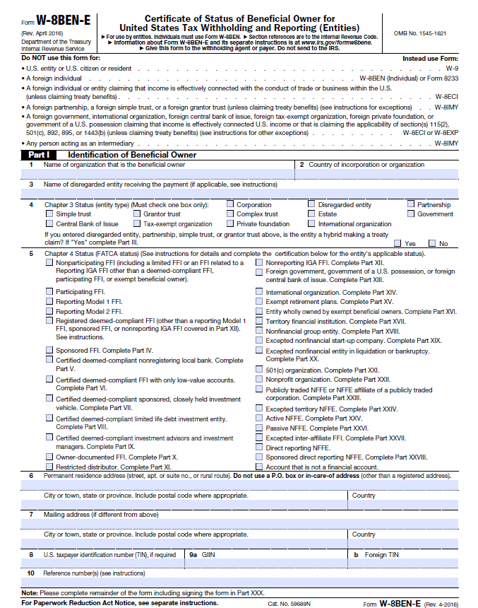 W-8BEN, W-8BEN-E 서식 : 네이버 블로그