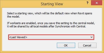레빗(revit)에서 시작 뷰(starting view) 지정하기 : 네이버 블로그