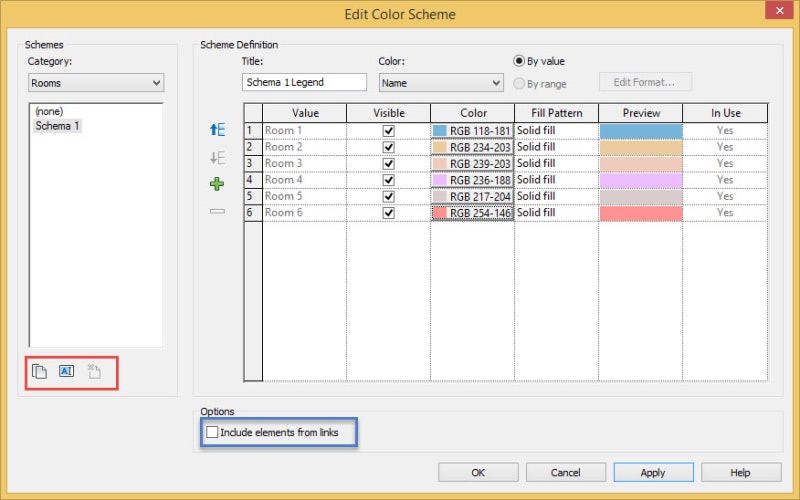 레빗(revit) 뷰(view)에 색상표(color schemes) 적용하기 : 네이버 블로그