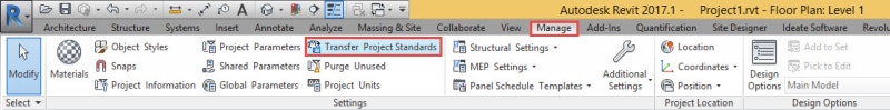 레빗(revit) 프로젝트 표준 전송(transfer project standards) : 네이버 블로그