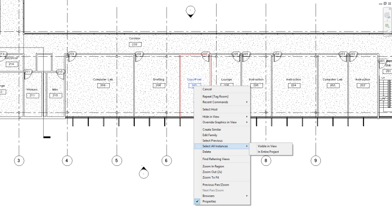 레빗(revit) - 모든 인스턴스(instance) 선택 : 네이버 블로그