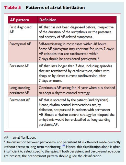심방 세동 분류, Atrial fibrillation pattern : 네이버 블로그