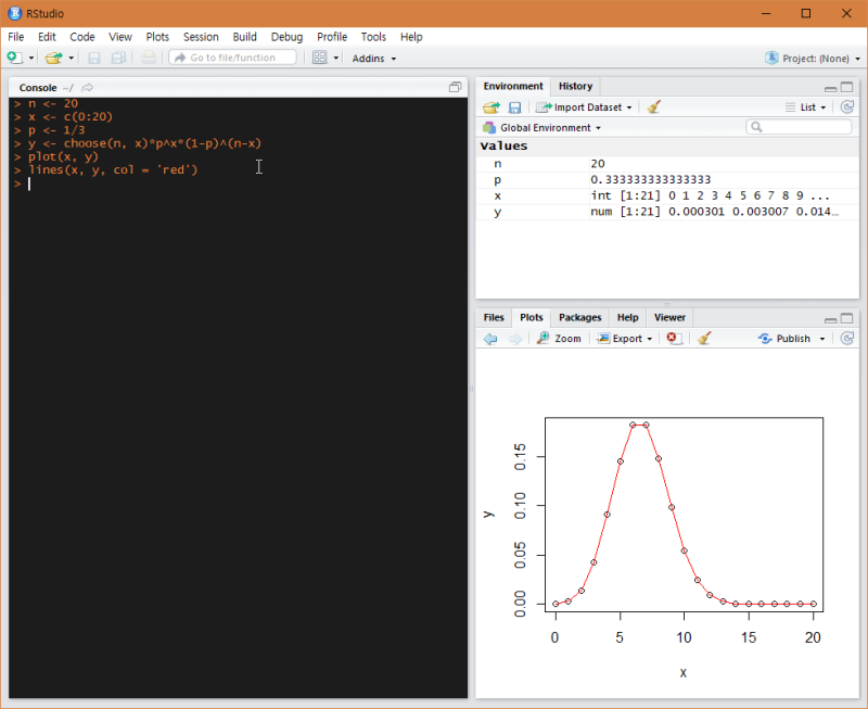 [R] 이항분포(Binomial Distribution) plot 그리기 : 네이버 블로그