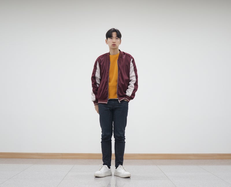 남자 블루종 코디 깔끔한 스카쟌 패션임 네이버 블로그