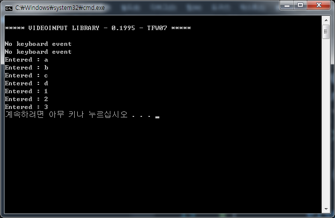 키보드 이벤트 제어 : waitKey() : 네이버 블로그
