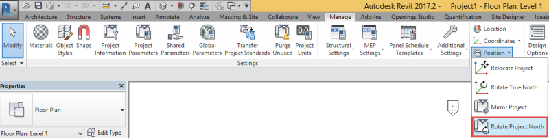 레빗(revit) 도북(project north) 회전하기 : 네이버 블로그