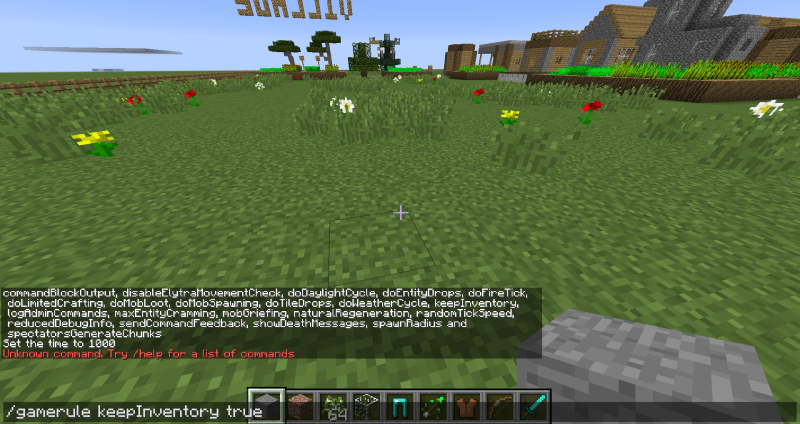 마인크래프트 /gamerule 명령어로 아이템을 잃지 않게 하기 - 인벤토리 세이브/인벤세이브 : 네이버 블로그