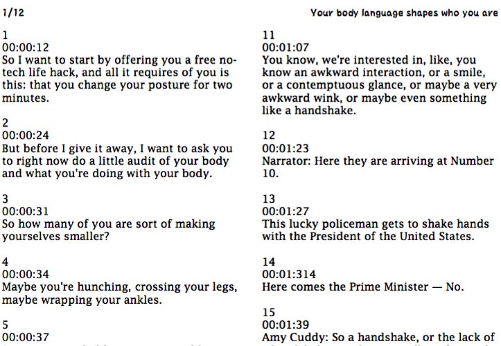 TED 영어_11 영어대본-당신의 신체 언어가 자신의 모습을 결정한다(Your body language shapes who ...