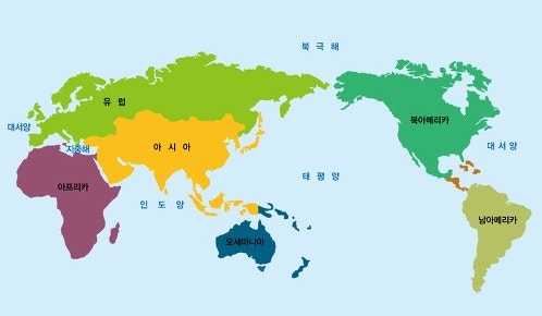 5대양 6대주 세계지도 보면서 배워봐요! : 네이버 블로그