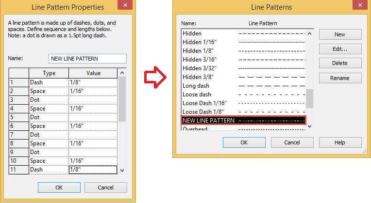 레빗(revit) - 선 패턴(line patterns) 작성하기 : 네이버 블로그