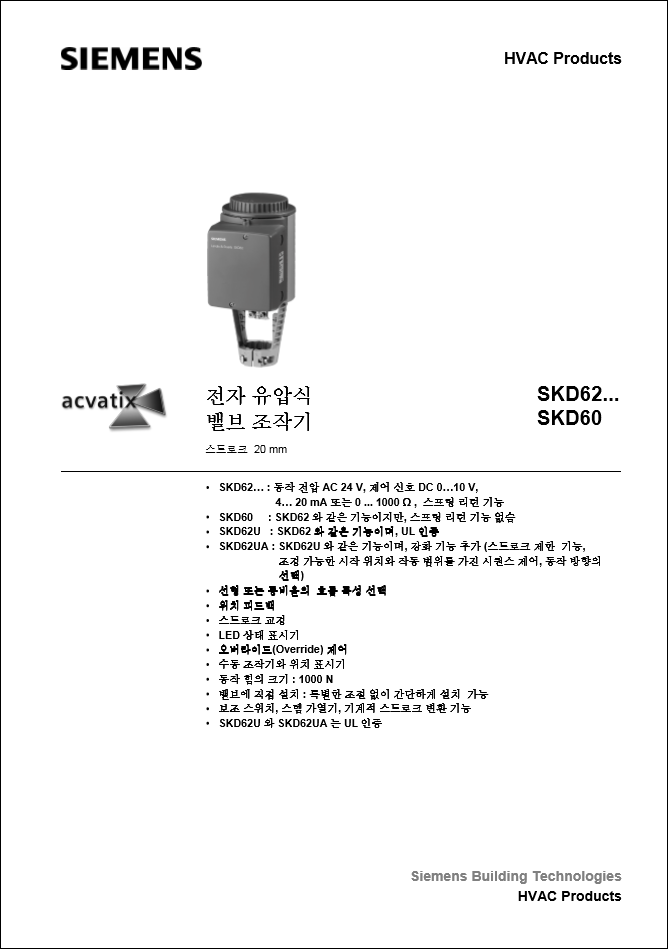 SKD62.. SKD60 전자유압식 밸브조작기(지멘스) : 네이버 블로그