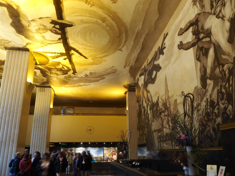 뉴욕 건축 록펠러센터 (Rockefeller Center Arts) GE 빌딩-인테리어 벽화 Mural 아트 뮤랄 미술 ...