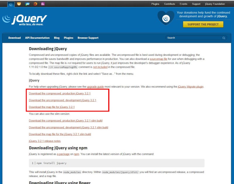 jQuery 》 min.js 다운로드 / CDN(링크) jQuery를 사용하기 위한 설정방법 : 네이버 블로그