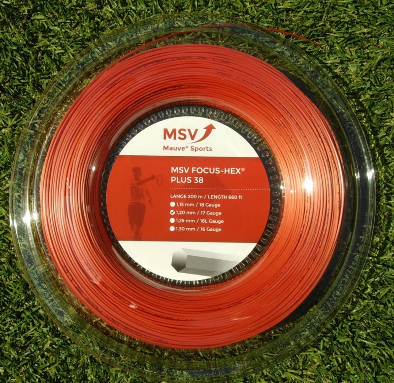 MSV FOCUS HEX PLUS38 (1.20/1.25mm) 엠에스브이 테니스 스트링 포커스헥스 플러스38 200미터 릴 ...