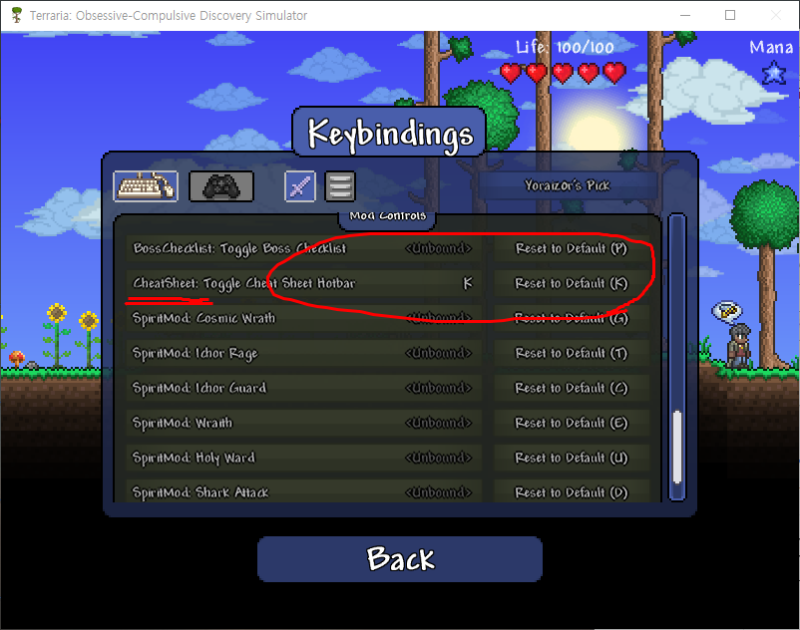 [테라리아 TOP 7 모드 소개] 7, Cheat Sheet Mod(치트 시트 모드) : 네이버 블로그