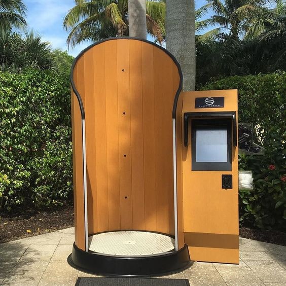 10초 만에 온몸에 썬크림, 썬크림 자동 분사기계 (SnappyScreen) : 네이버 블로그