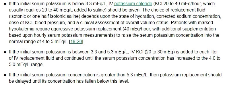 DKA 환자에서 칼륨 교정의 중요성, Potassium replacement in DKA : 네이버 블로그