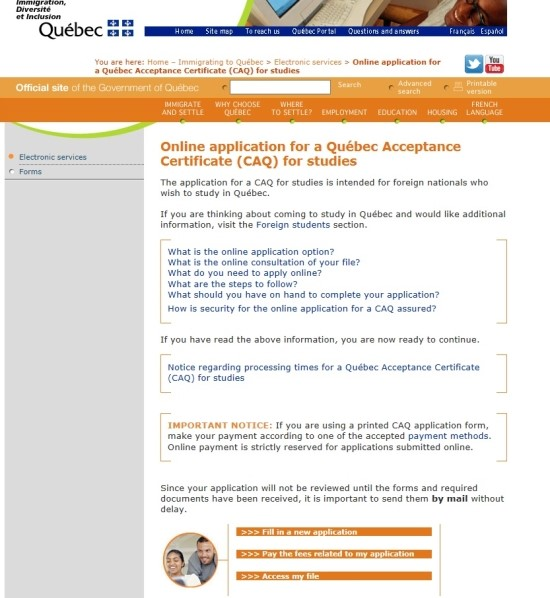 [몬트리올비자]CAQ란?_CAQ 신청하는 방법 1탄 : 네이버 블로그