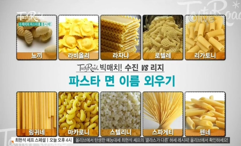 파스타면 종류 알아보기 :> : 네이버 블로그