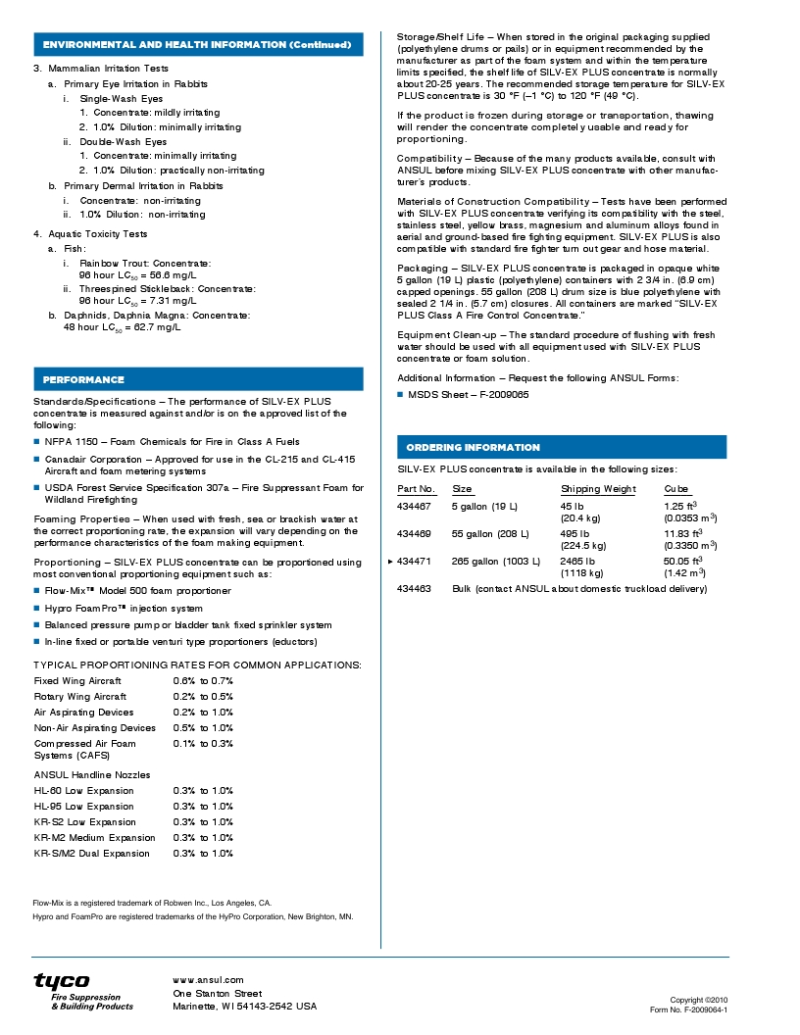 Class A Foam "SILVEX PLUS "기술자료 : 네이버 블로그