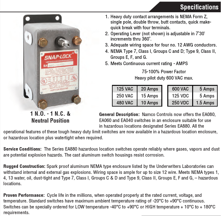 [Namco Limit switches] EA880 소개 : 네이버 블로그