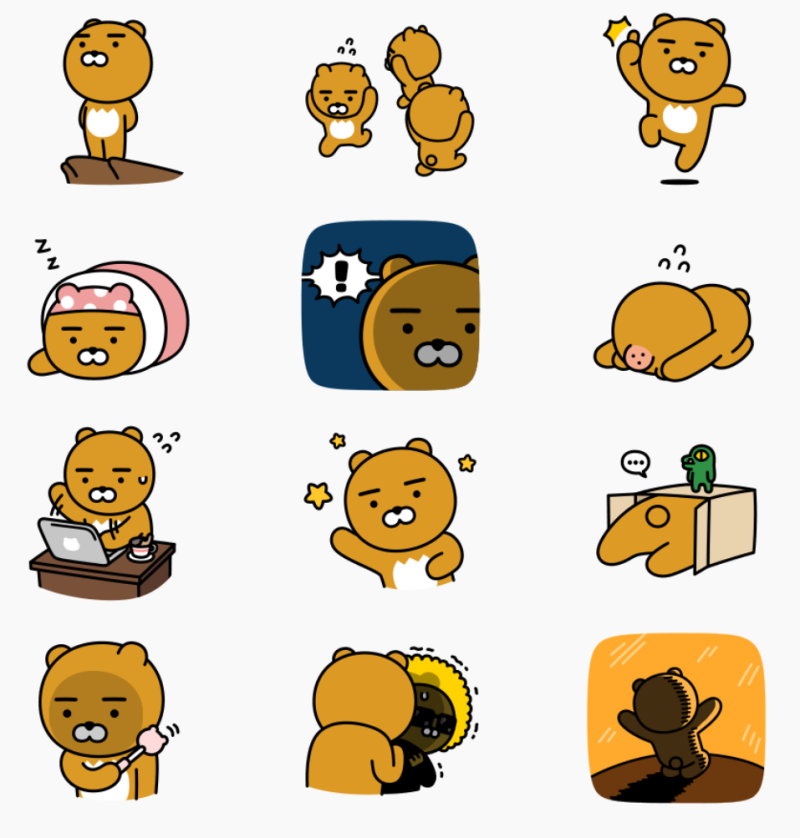 [나만의 귀여운 아이템 추천 시리즈] 카카오톡 이모티콘 추천 / 20. 카카오프렌즈-라이언 스페셜 에디션 : 네이버 블로그