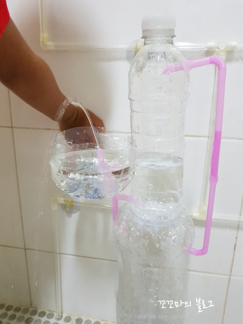 아빠표 과학놀이-헤론의 분수-사이펀의 원리 : 네이버 블로그