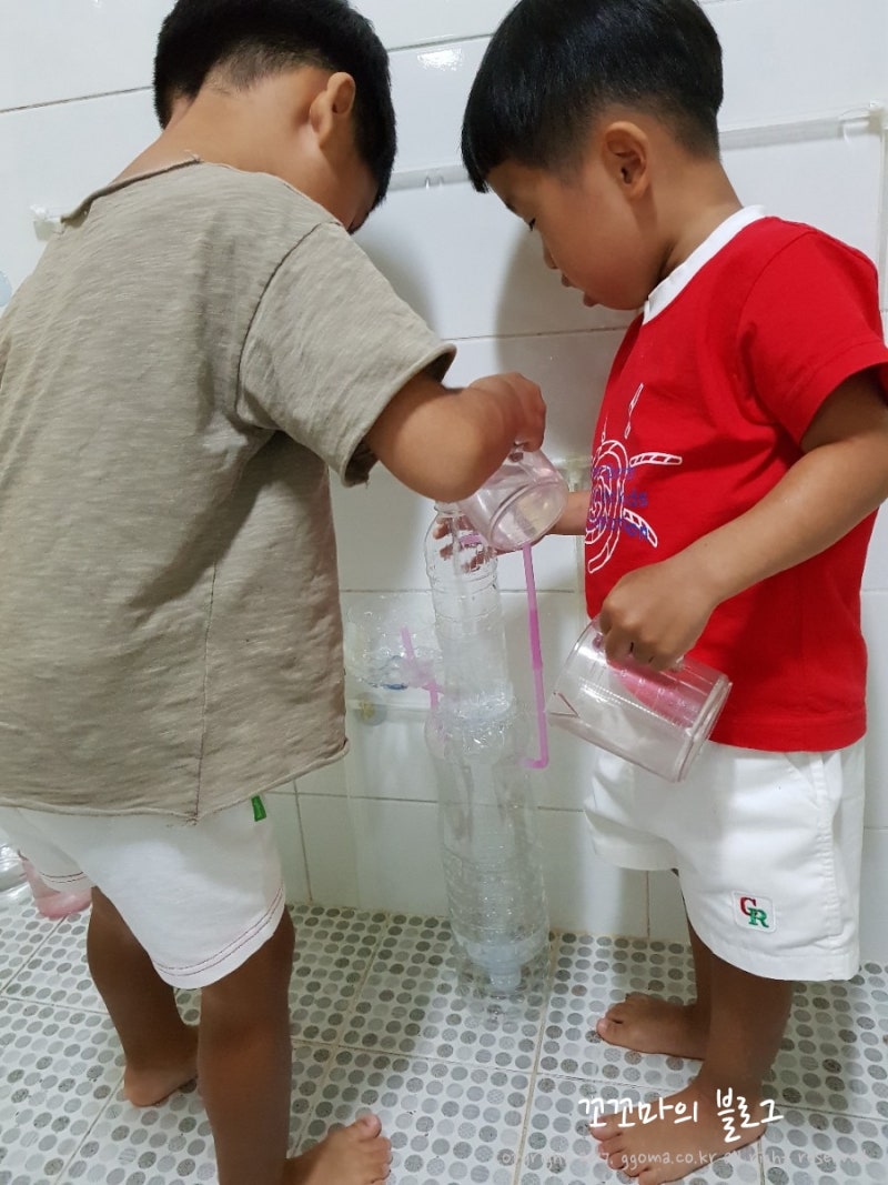 아빠표 과학놀이-헤론의 분수-사이펀의 원리 : 네이버 블로그