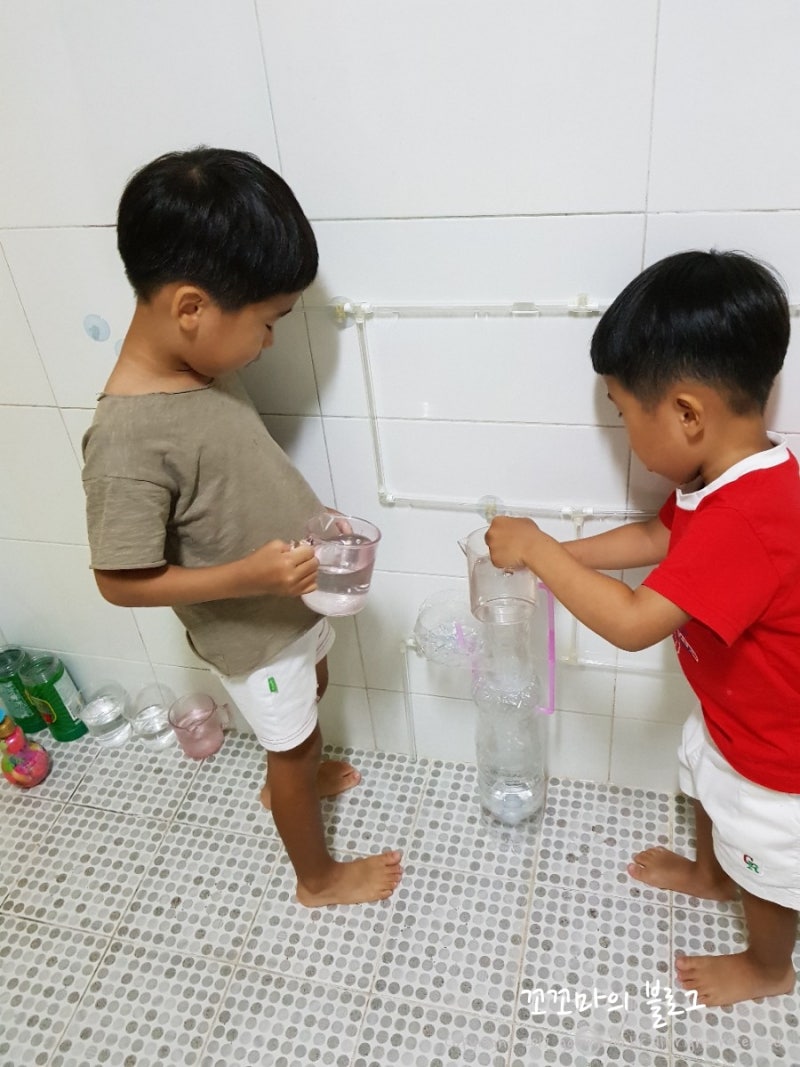 아빠표 과학놀이-헤론의 분수-사이펀의 원리 : 네이버 블로그