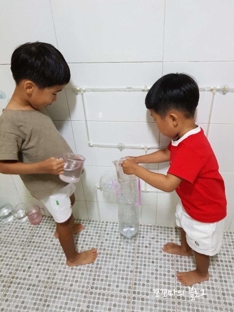 아빠표 과학놀이-헤론의 분수-사이펀의 원리 : 네이버 블로그