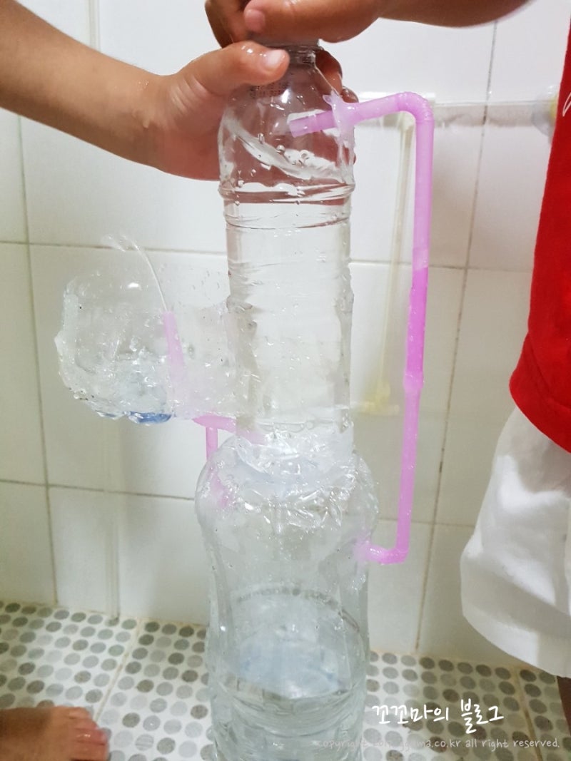 아빠표 과학놀이-헤론의 분수-사이펀의 원리 : 네이버 블로그