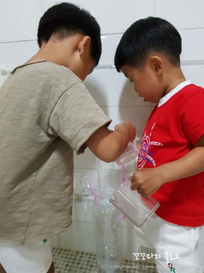 아빠표 과학놀이-헤론의 분수-사이펀의 원리 : 네이버 블로그