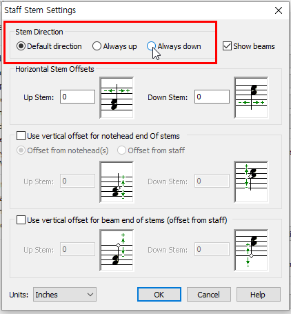 피날레 2014 무작정 따라 하기 14.음표기둥(Stem) 방향 바꾸기 : 네이버 블로그