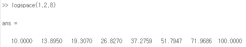 매트랩(MATLAB) logspace와 linspace 활용법 : 네이버 블로그