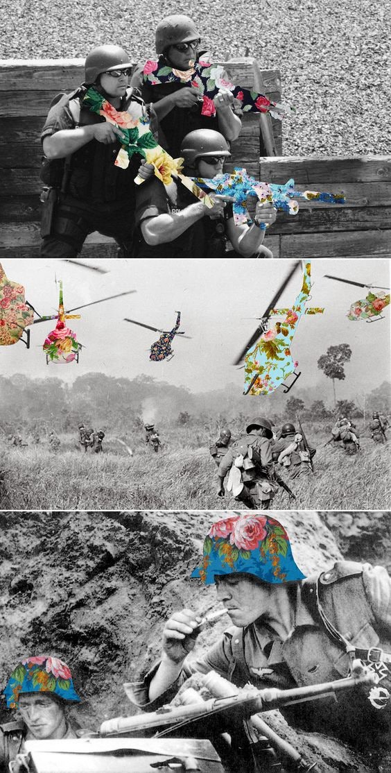 꽃으로 전쟁은 이제 그만~ 포토샵 작가 가이 캐틀링 Guy Catling : 네이버 블로그