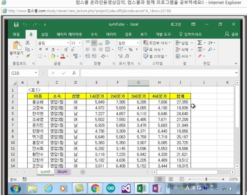 실무 엑셀 활용 팁 Sumif 함수 사용법 네이버 블로그