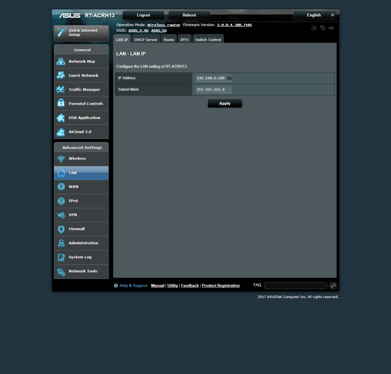 ASUS RT-ACRH13(AC-58U) 스위치허브 모드 변경 : 네이버 블로그